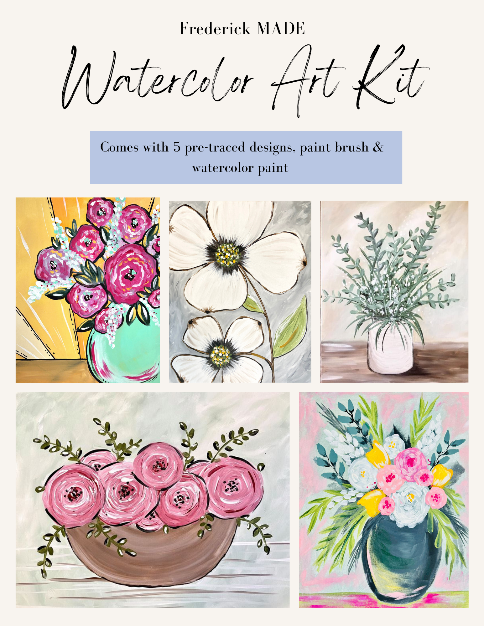 Floral MINI Watercolor Kit – FrederickMade